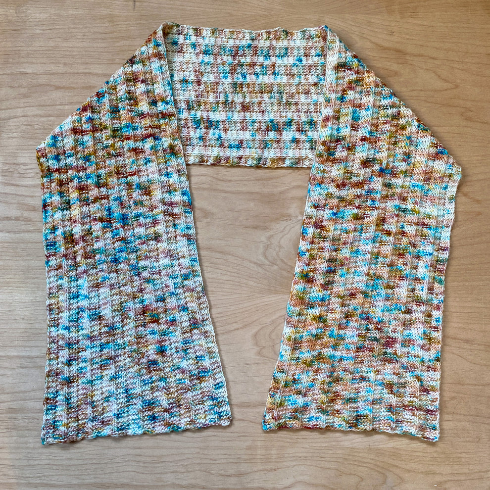 Accordion Garter Scarf Pattern – Cast Away Yarn Shop